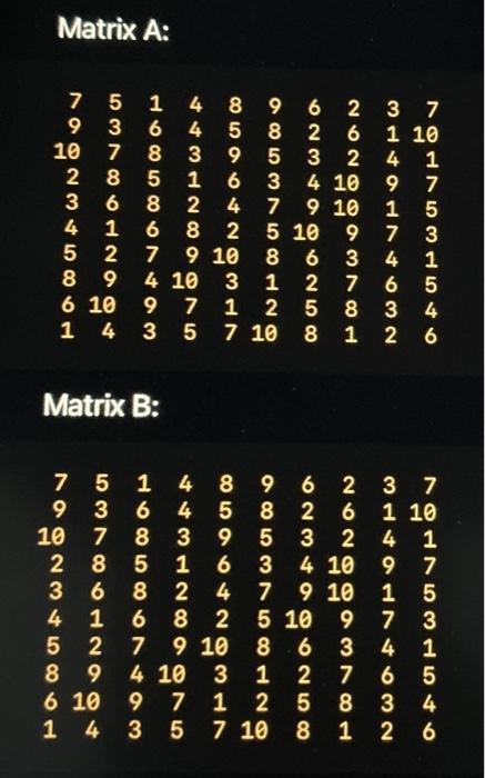 Solved Matrix A: | Chegg.com