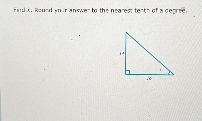 Solved Find \\( x \\). Round your answer to the nearest | Chegg.com