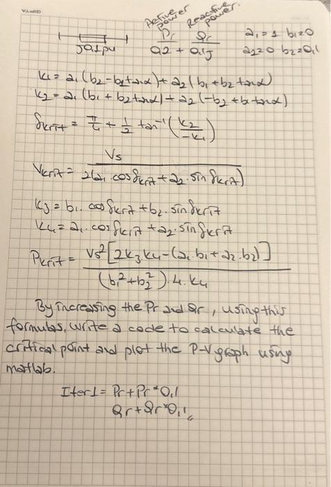 Solved Using this formulas calculate the critical point and | Chegg.com