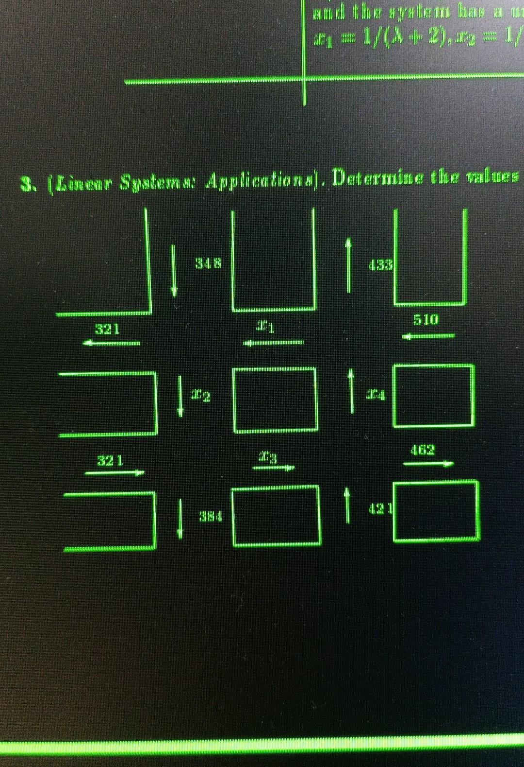 Solved 3. (Linear Systems: Applications). Determine the | Chegg.com