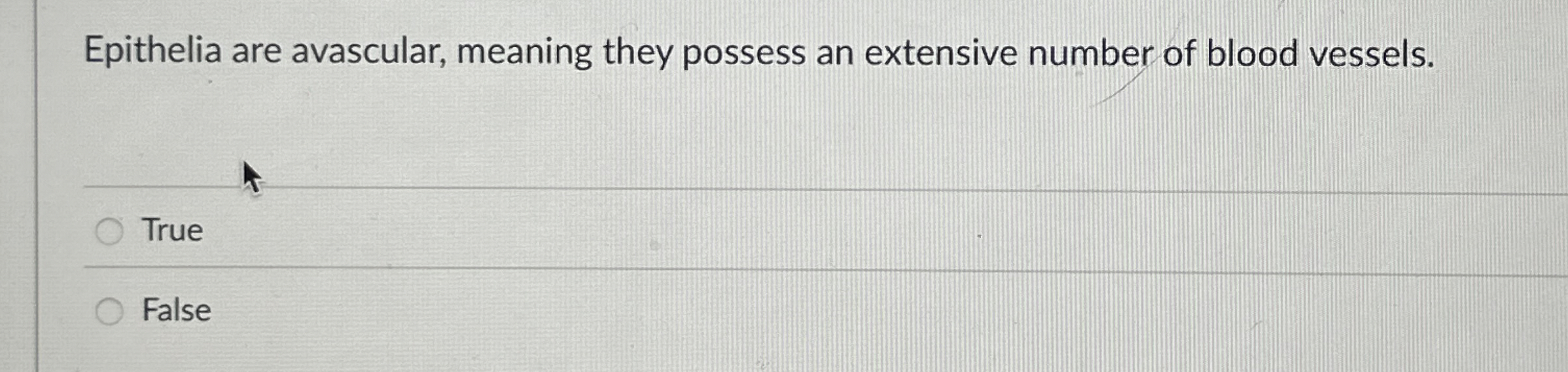 Solved Epithelia are avascular, meaning they possess an | Chegg.com