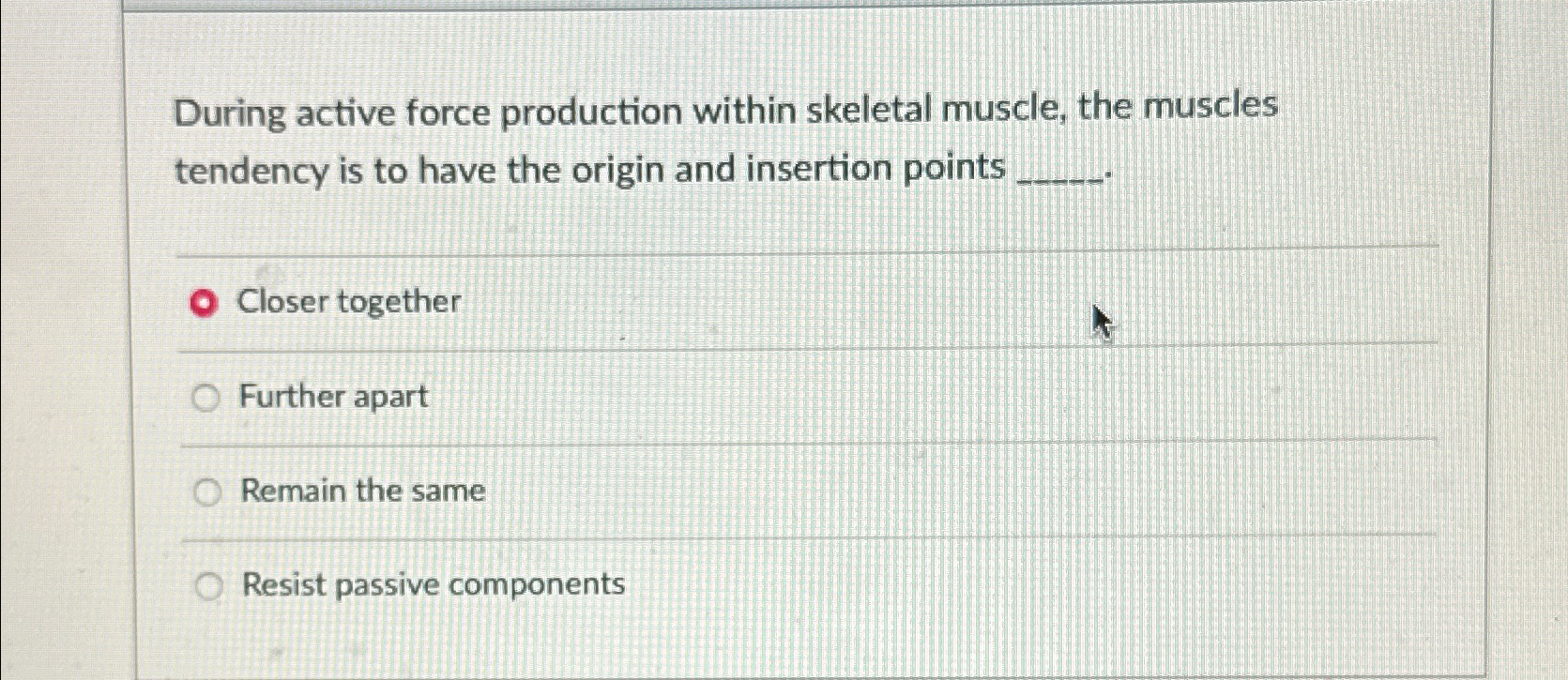 Solved During active force production within skeletal | Chegg.com