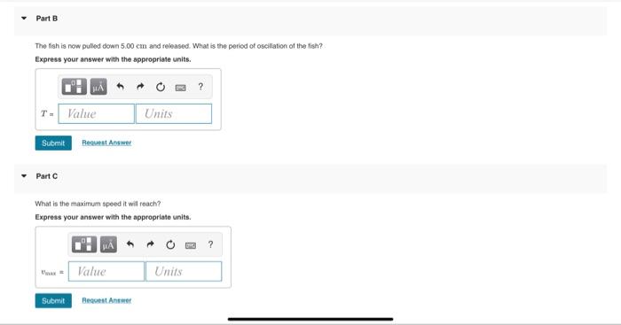 Solved A proud doop-sna fisherman hangs a 65.0-kg fish from | Chegg.com