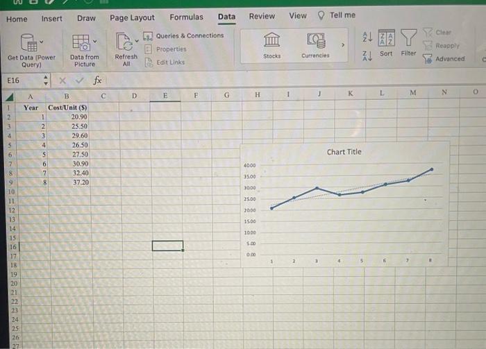 Solved Home Insert Draw Page Layout Formulas Data Review | Chegg.com