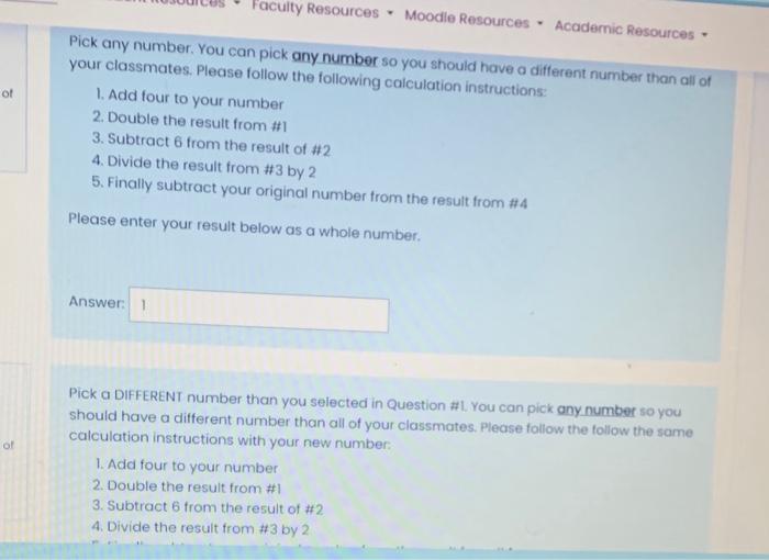 Solved Pick any number. You can pick any number so you | Chegg.com