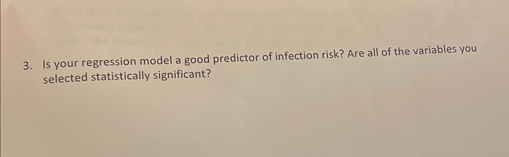 Solved Is your regression model a good predictor of | Chegg.com