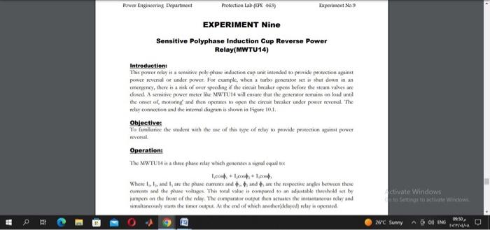 Sensitive Polyphase Induction Cup Reverse Power | Chegg.com
