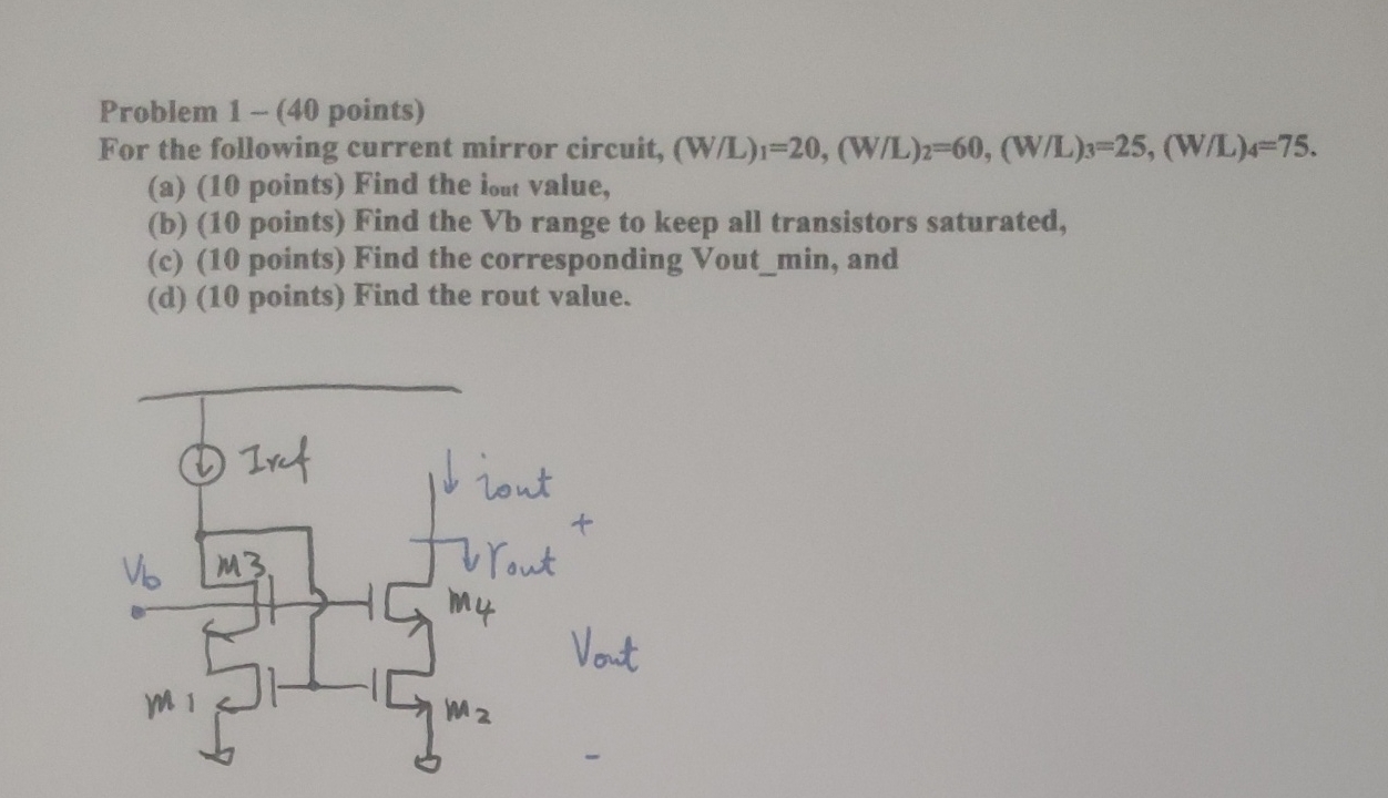 Solved Problem 1 - (40 ﻿points)For the following current | Chegg.com