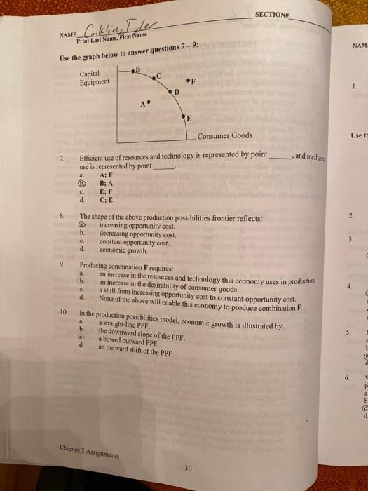 Solved SECTION NAME_Conklin, Tyler Print Last Name, First | Chegg.com