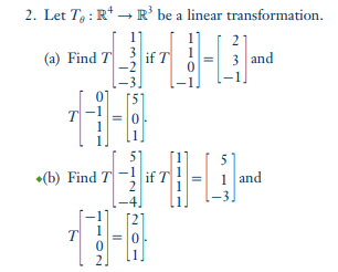 Solved Let Tθ:R4→R3 be ﻿a linear transformation.(a) ﻿Find | Chegg.com