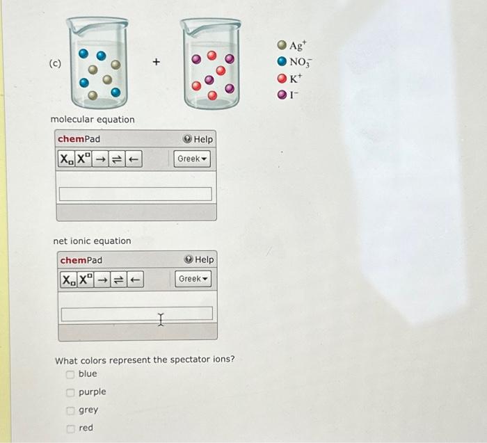 Solved Write the balanced molecular and net ionic equation | Chegg.com