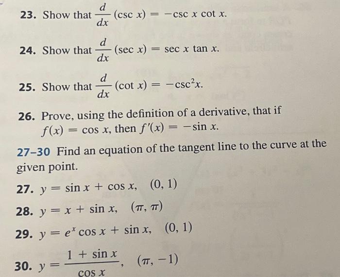 Solved 1-22 Differentiate. 1. f(x)=3sinx−2cosx 2. | Chegg.com