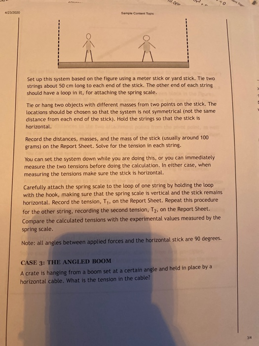 Listen Lab 11 Static Equilibrium Introduction The | Chegg.com