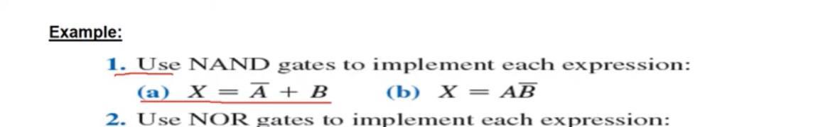 Solved Example: 1. Use NAND gates to implement each | Chegg.com