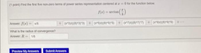 Solved (1 point) Find the first five non-zero terms of power | Chegg.com Solved (1 point) Find the first five non-zero terms of power | Chegg.com
