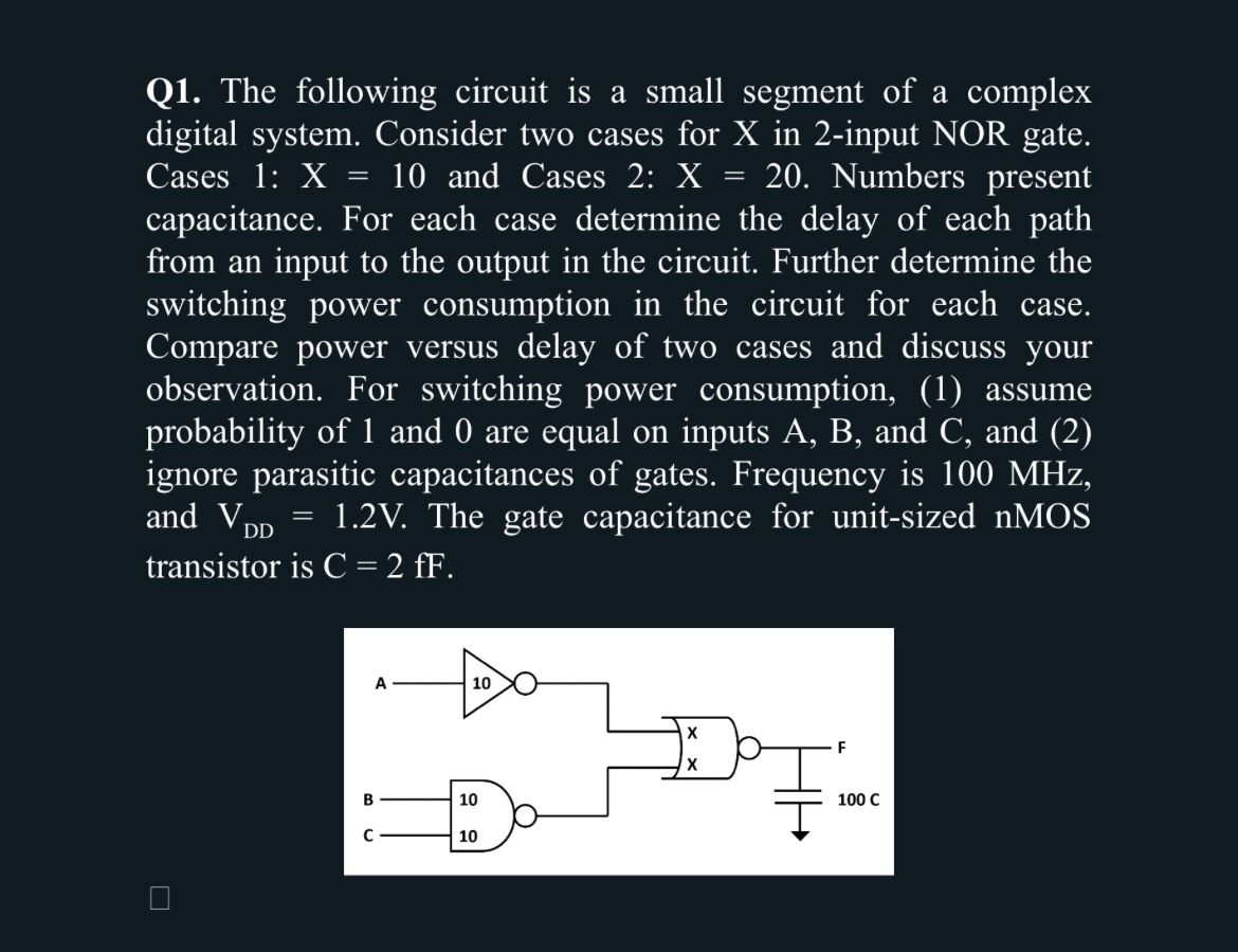 Solved Q1. ﻿The following circuit is a small segment of a | Chegg.com