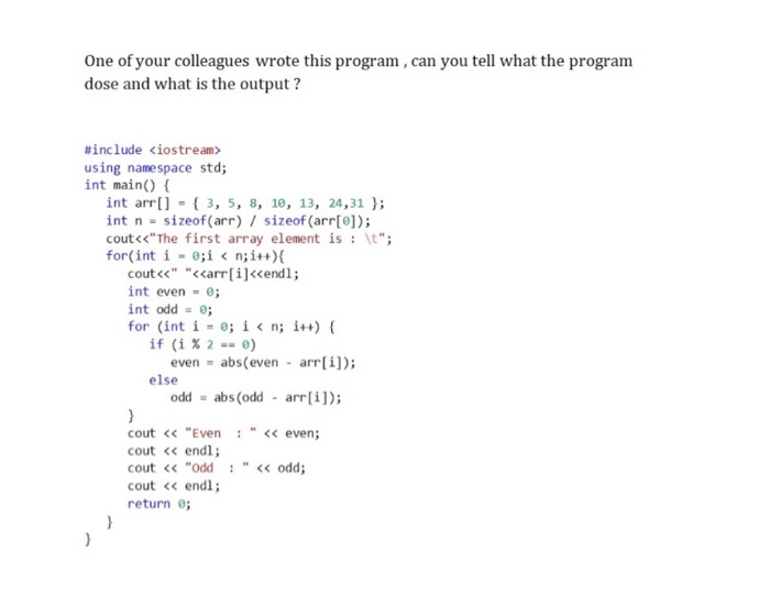 Solved please , write output and take photo for it and what | Chegg.com