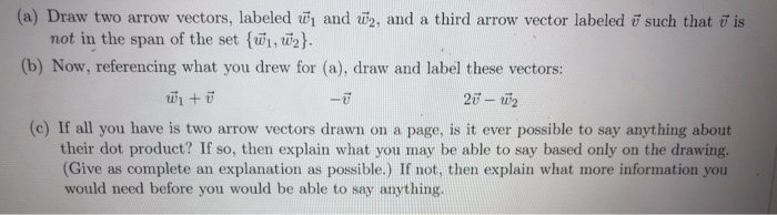 Solved (a) Draw two arrow vectors, labeled röy and 2, and a | Chegg.com