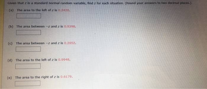Solved Given that is a standard normal random variable, find | Chegg.com