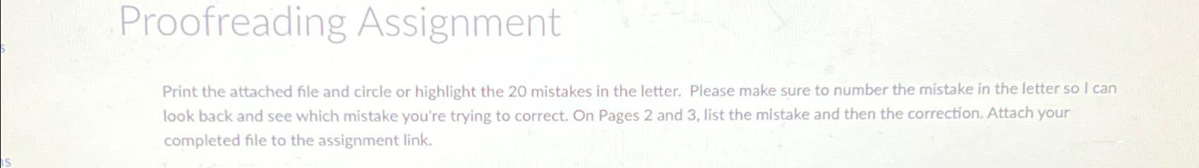 Solved Proofreading AssignmentPrint the attached file and | Chegg.com