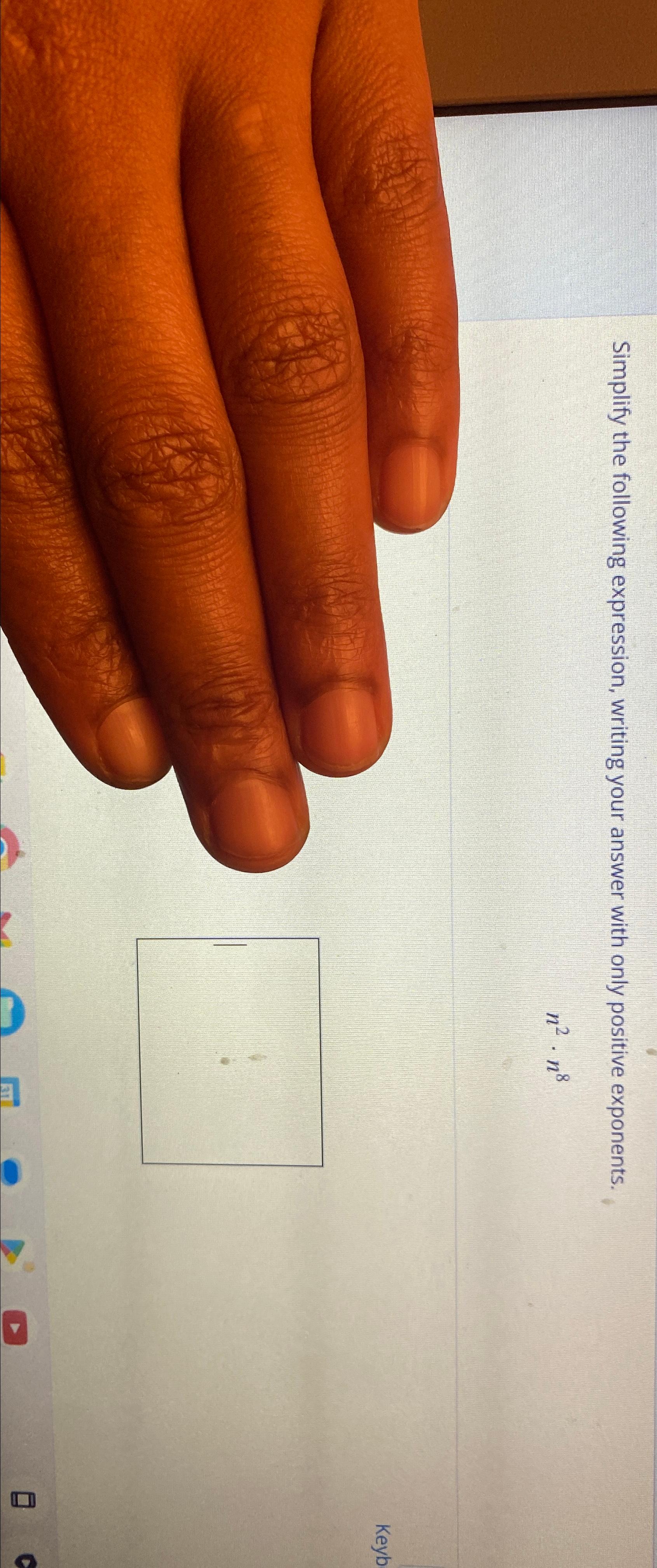 Solved Simplify the following expression, writing your | Chegg.com