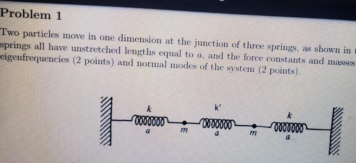 Solved Problem 1 Two particles move in one dimension at the | Chegg.com