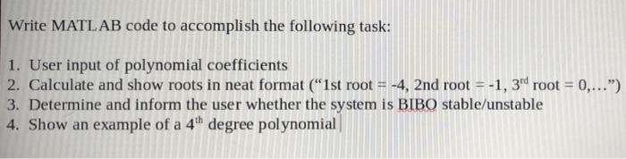 Solved Write MATLAB code to accomplish the following task: | Chegg.com