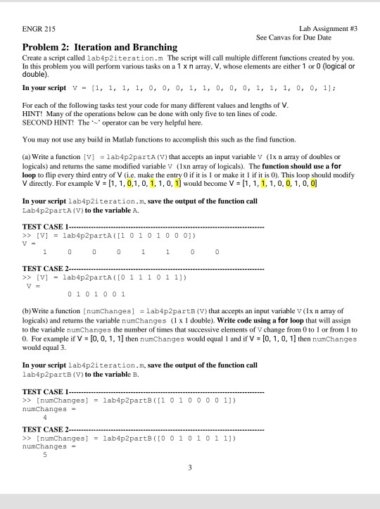 Solved ENGR 215 Lab Assignment #3 See Canvas for Due Date | Chegg.com