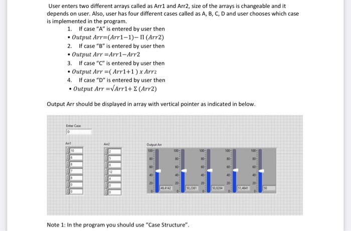 Solved User enters two different arrays called as Arri and | Chegg.com