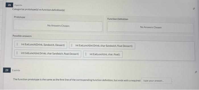 Solved Apoint Categorize prototype(s) vs function | Chegg.com