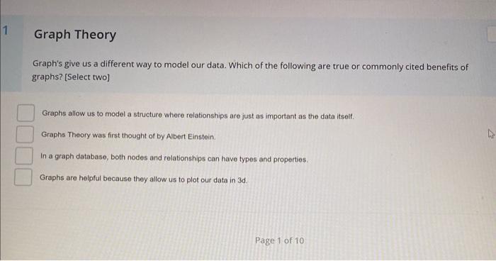 Solved Graph Theory Graph's give us a different way to model | Chegg.com