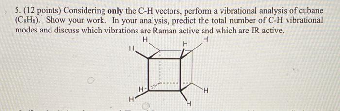 Solved Considering only the C-H vectors, perform a | Chegg.com