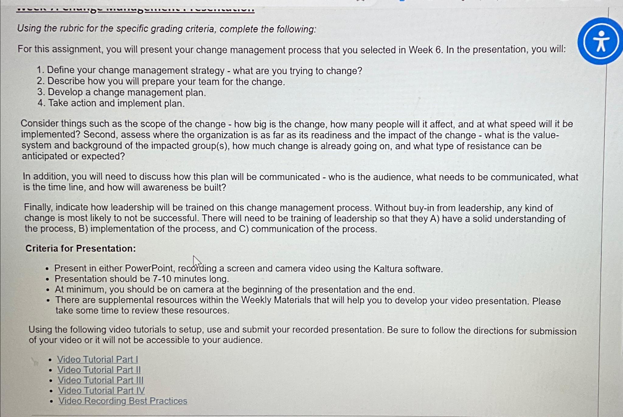 Solved Using the rubric for the specific grading criteria, | Chegg.com