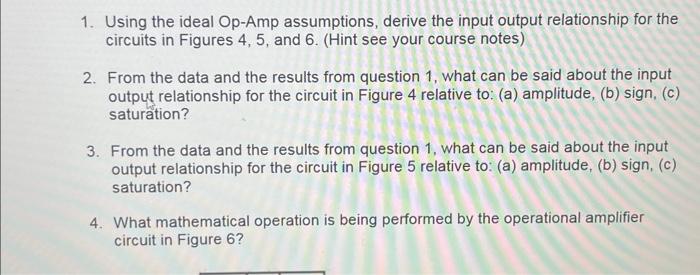 Fig. 5. Non-inverting op-ampFig. 6. IntegratorFig. 4. | Chegg.com