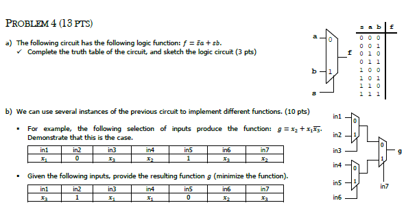 Solved PROBLEM 4 (13 ﻿PTS)a) ﻿The following circuit has the | Chegg.com