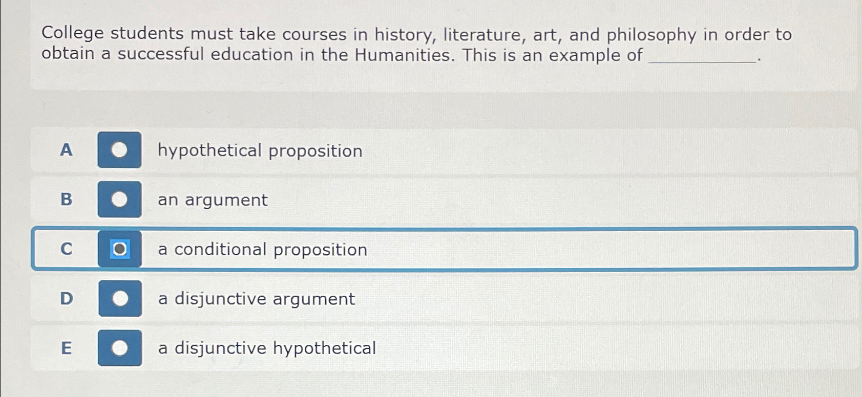 Solved College students must take courses in history, | Chegg.com