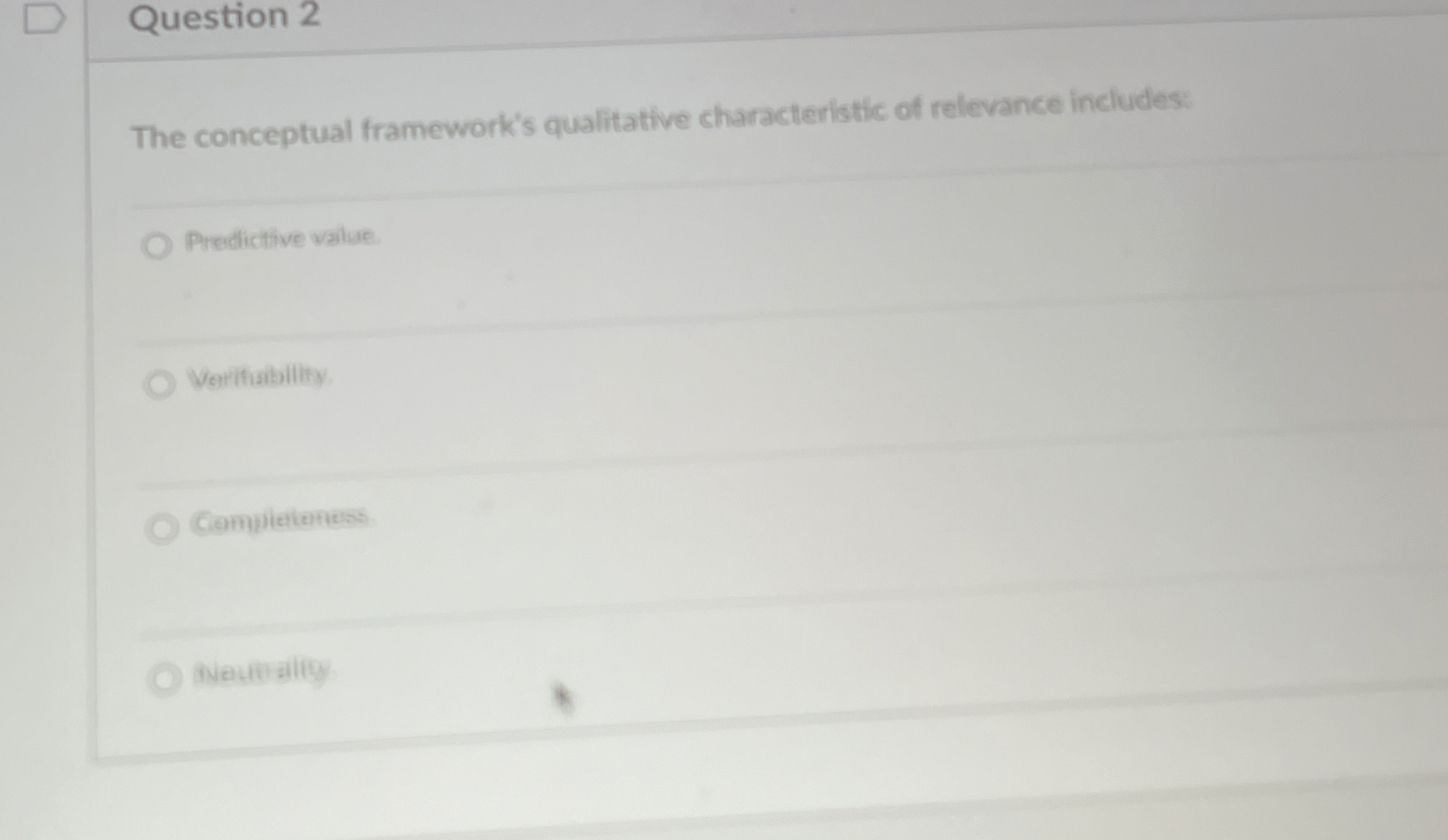 Solved Question 2The conceptual framework's qualitative | Chegg.com