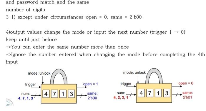 4-digit lock Implement a lock with 4 decimal digits | Chegg.com
