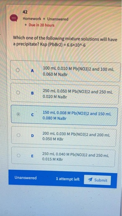 Solved Homework • Unanswered • Due in 20 hours Which one of | Chegg.com
