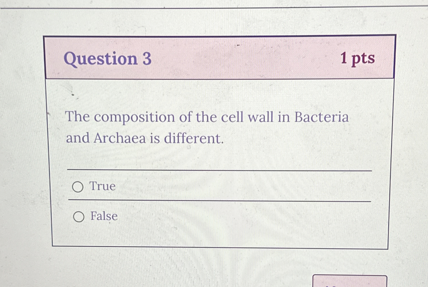 Solved Question 31 ﻿ptsThe composition of the cell wall in | Chegg.com