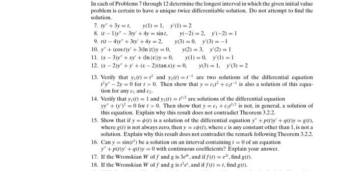 Solved In each of Problems through 12 determine the longest | Chegg.com