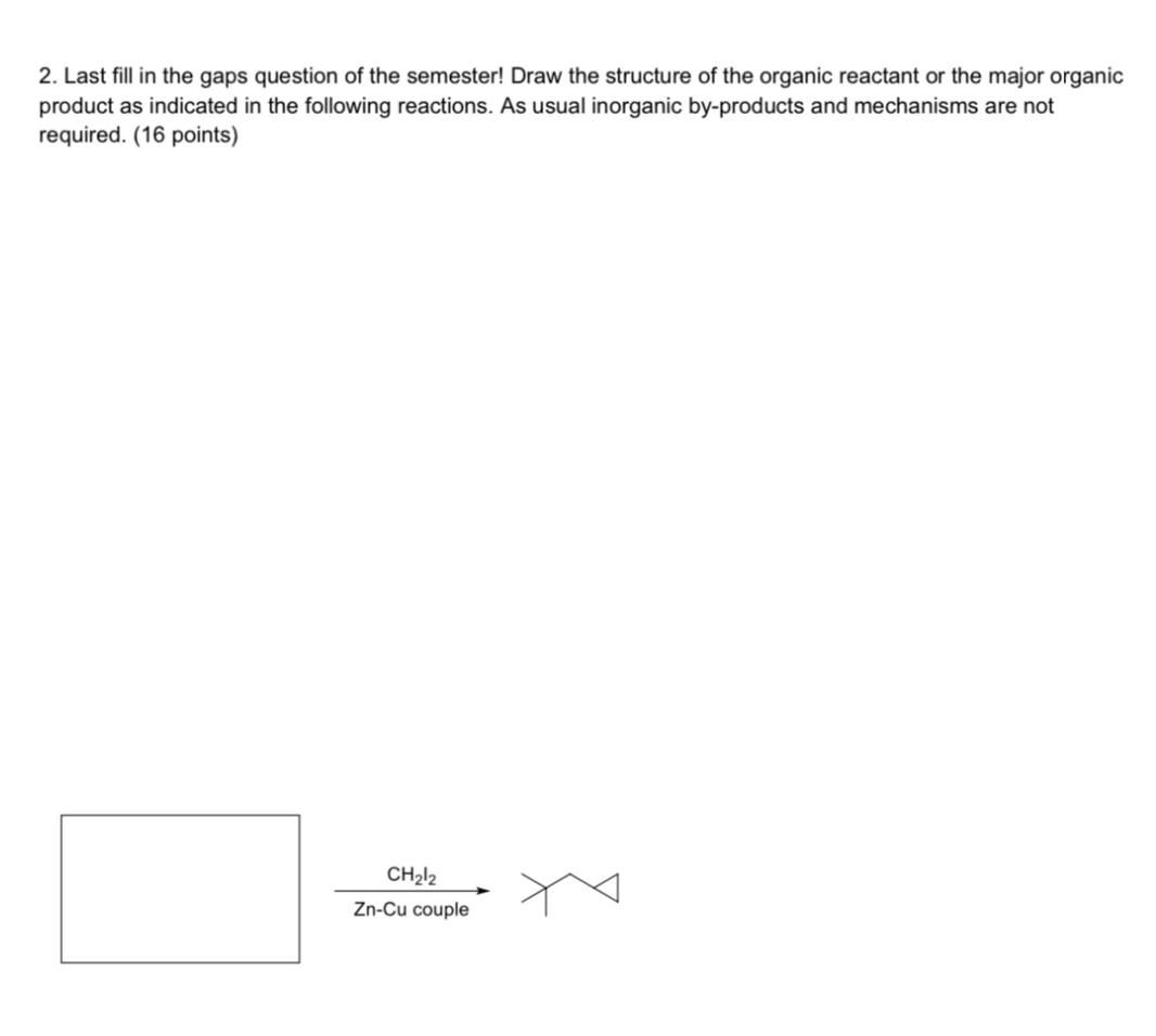 Solved Last fill in the gaps question of the semester! Draw | Chegg.com
