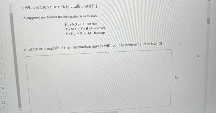 Solved Initial Rates Question: Note dm3=L Nitrogen(II) oxide | Chegg.com
