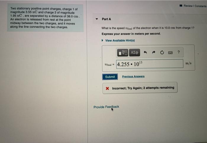 Solved Review Constants Two stationary positive point | Chegg.com