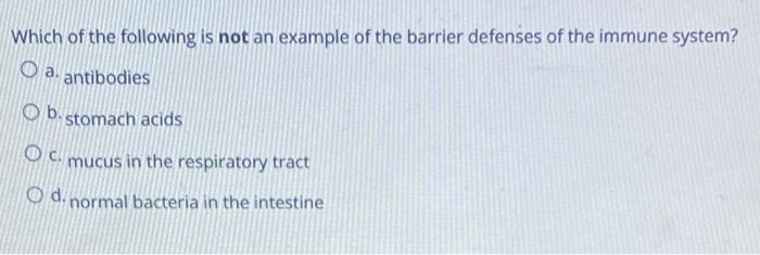 Solved Which of the following is not an example of the | Chegg.com