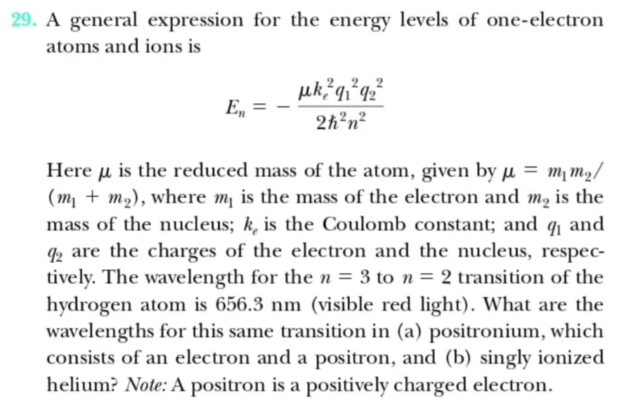 Solved A general expression for the energy levels of | Chegg.com