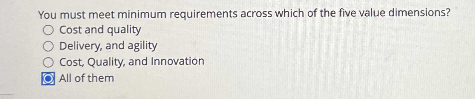 Solved You must meet minimum requirements across which of | Chegg.com