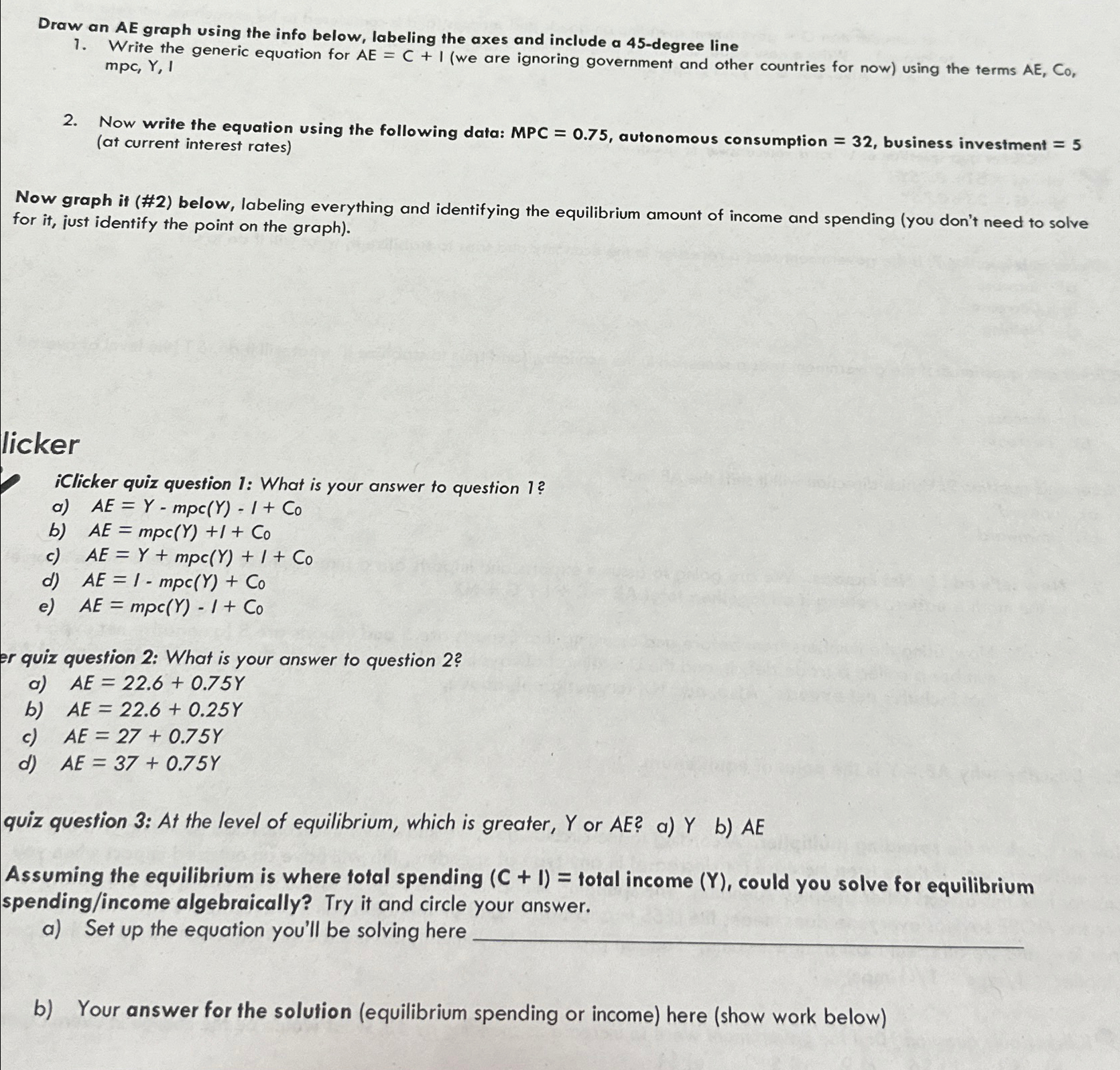 Solved Draw an AE graph using the info below, labeling the | Chegg.com