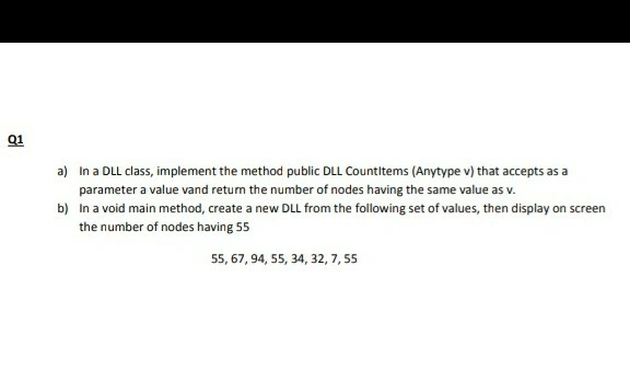 Solved a) In a BST class, implement the method public void | Chegg.com