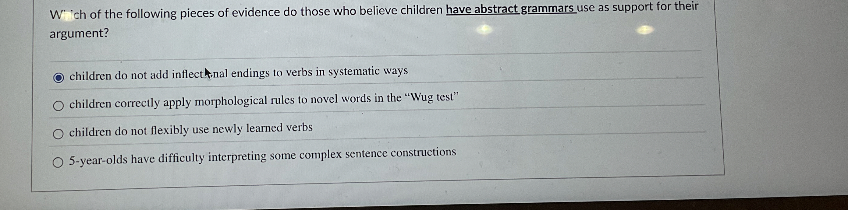 Solved W " ﻿ch of the following pieces of evidence do those | Chegg.com